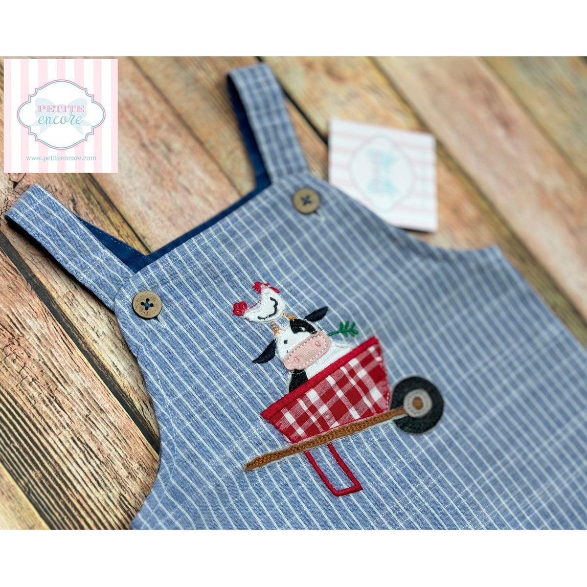 Mud Pie farm themed overalls 6-9m – Petite Encore