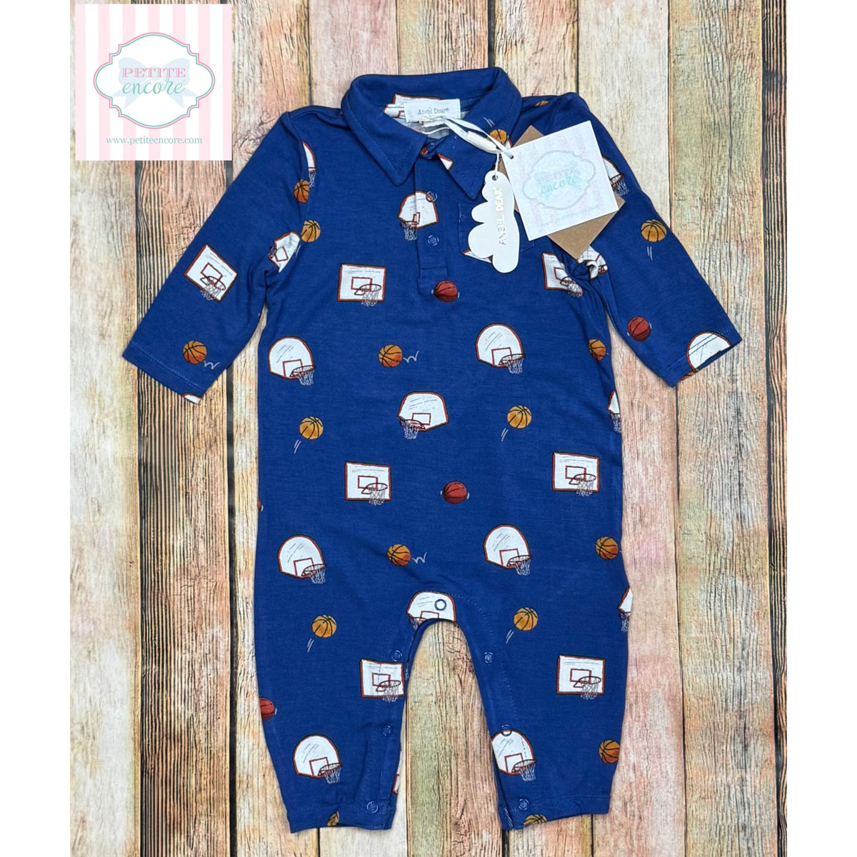 Angel Dear football themed one piece 3-6m – Petite Encore