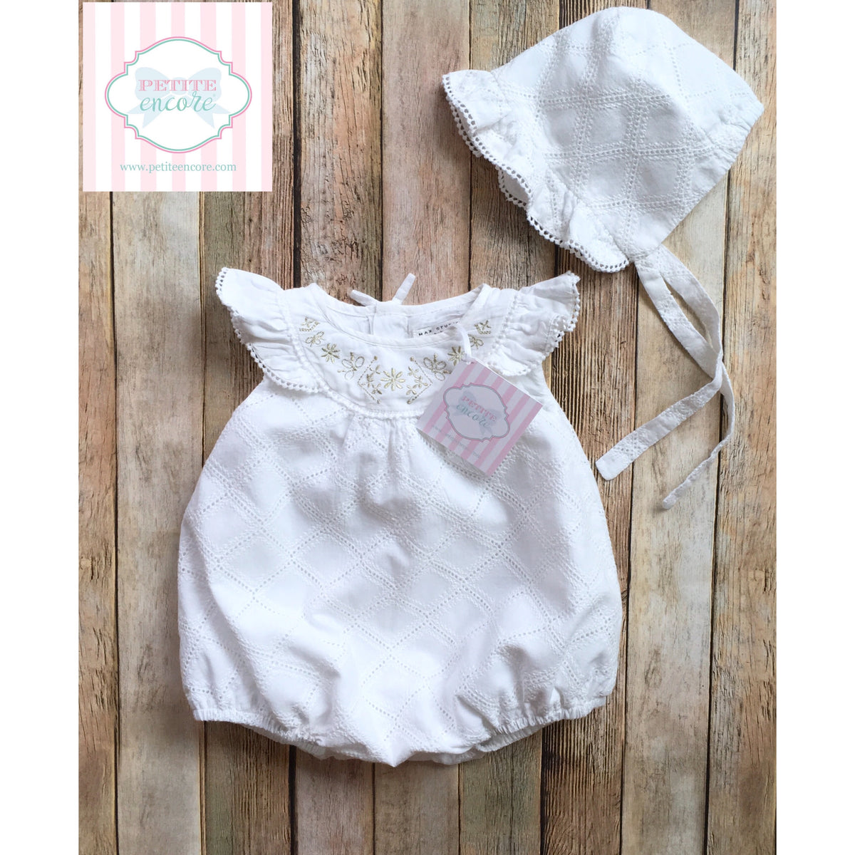 Max Studio Baby bubble with bonnet 3-6m – Petite Encore